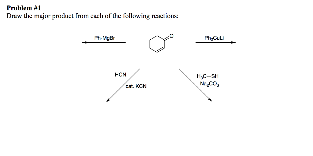 Solved Problem #1 Draw the major product from each of the | Chegg.com