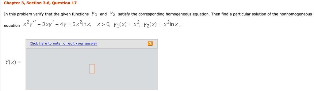 Solved In this problem verify that the given functions y_1 | Chegg.com
