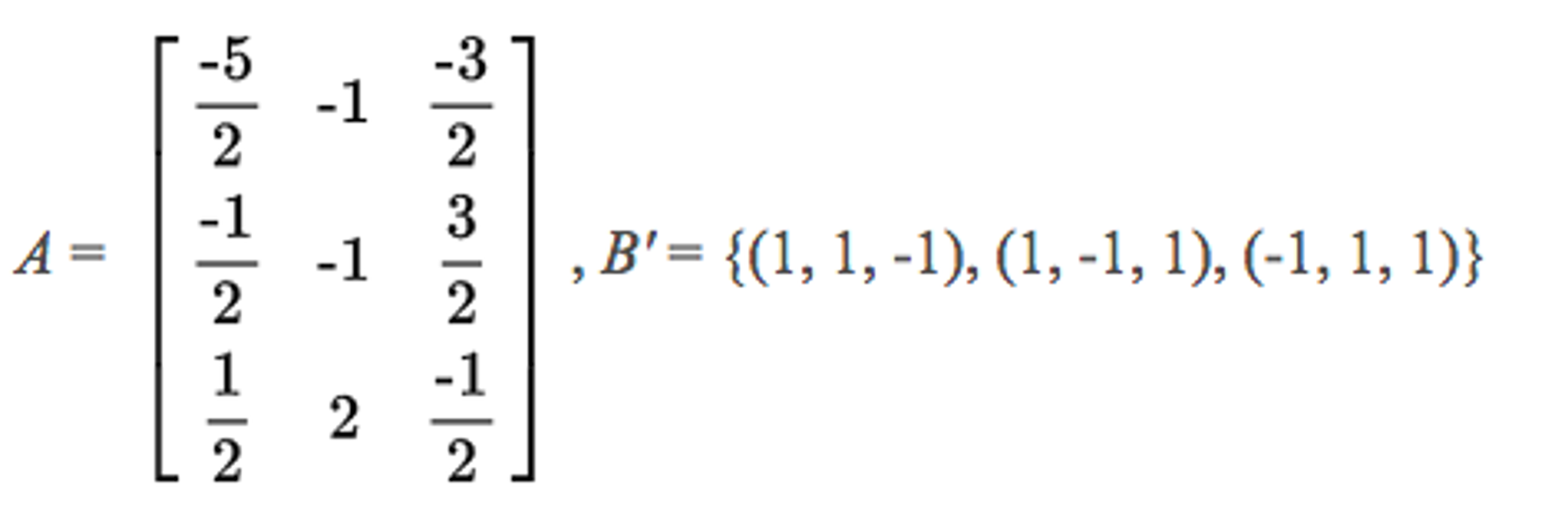 Solved Suppose A is the matrix for T:R^3 -->R^3 relative to | Chegg.com
