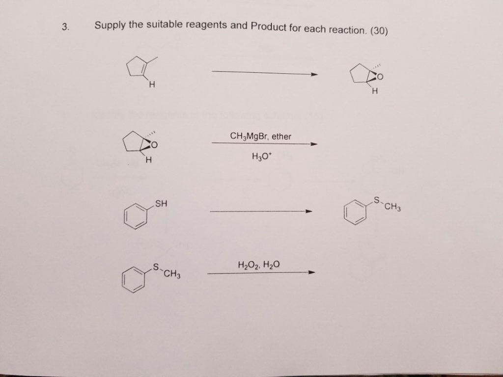Solved Supply the suitable reagents and Product for each | Chegg.com