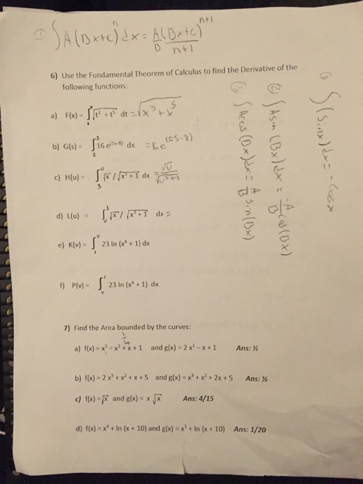 Solved Use the Fundamental Theorem of Calculus to find the | Chegg.com