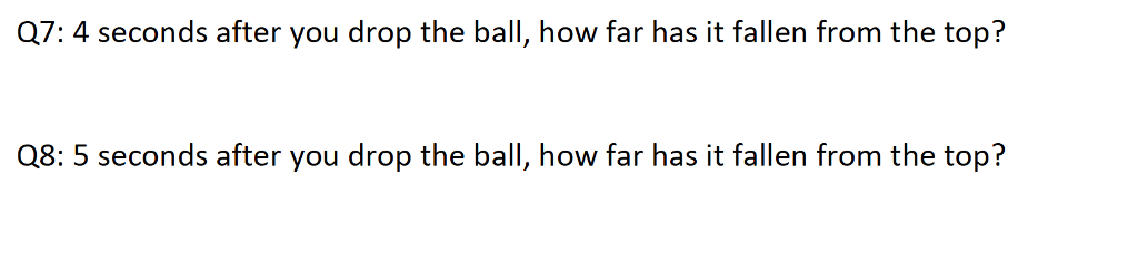 Part 2: Vertical Motion Imagine that you are back on | Chegg.com