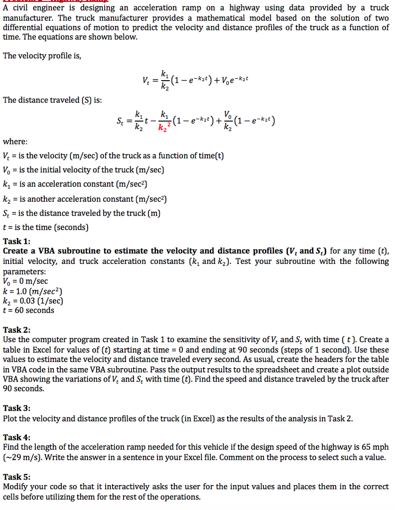 A civil engineer is designing an acceleration ramp on | Chegg.com