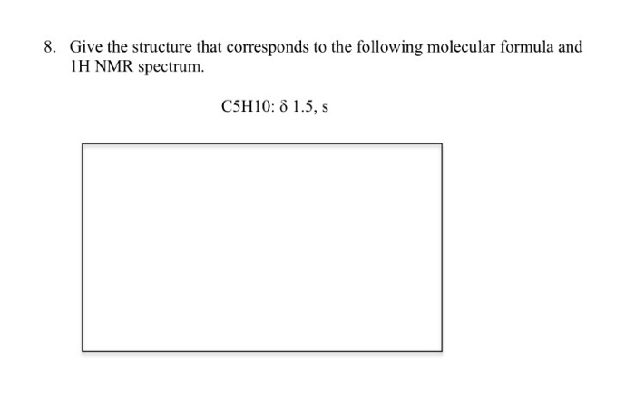 Solved 9. Construct simulated 1H NMR spectrum for the given | Chegg.com