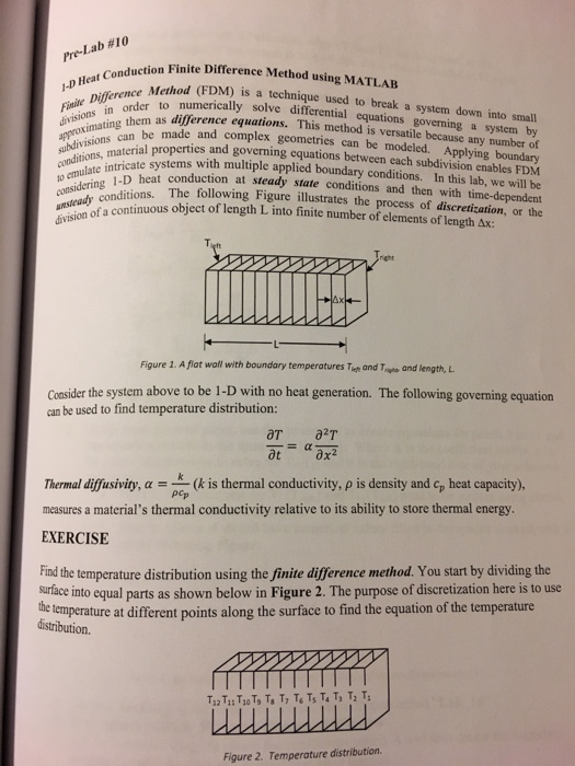 Solved b #10 Pre uction Finite Difference Method using | Chegg.com