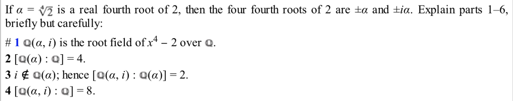 Solved If ? = V2 is a real fourth root of 2, then the four | Chegg.com