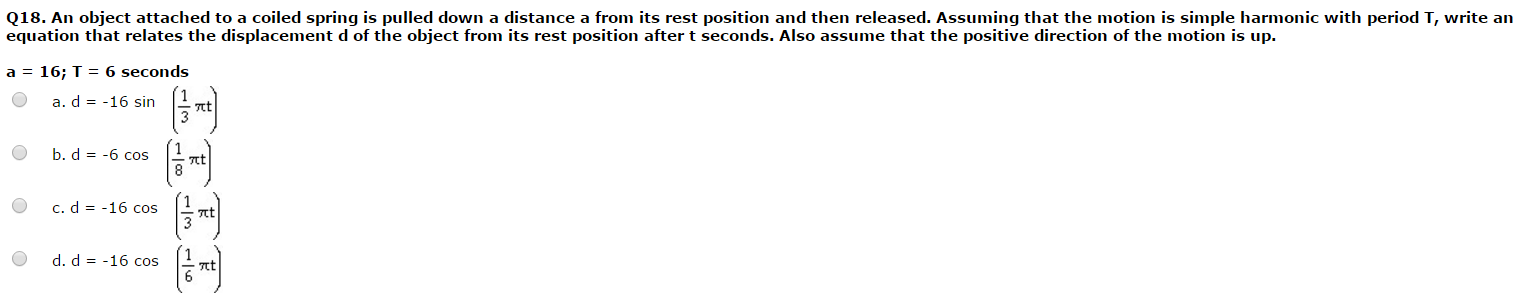 Solved An object attached to a coiled spring is pulled down | Chegg.com
