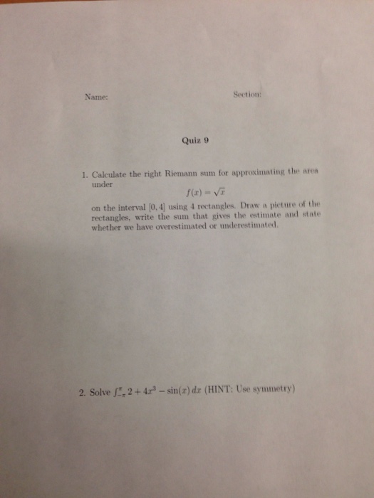 Solved Calculate the right Riemann sum for approximating the | Chegg.com