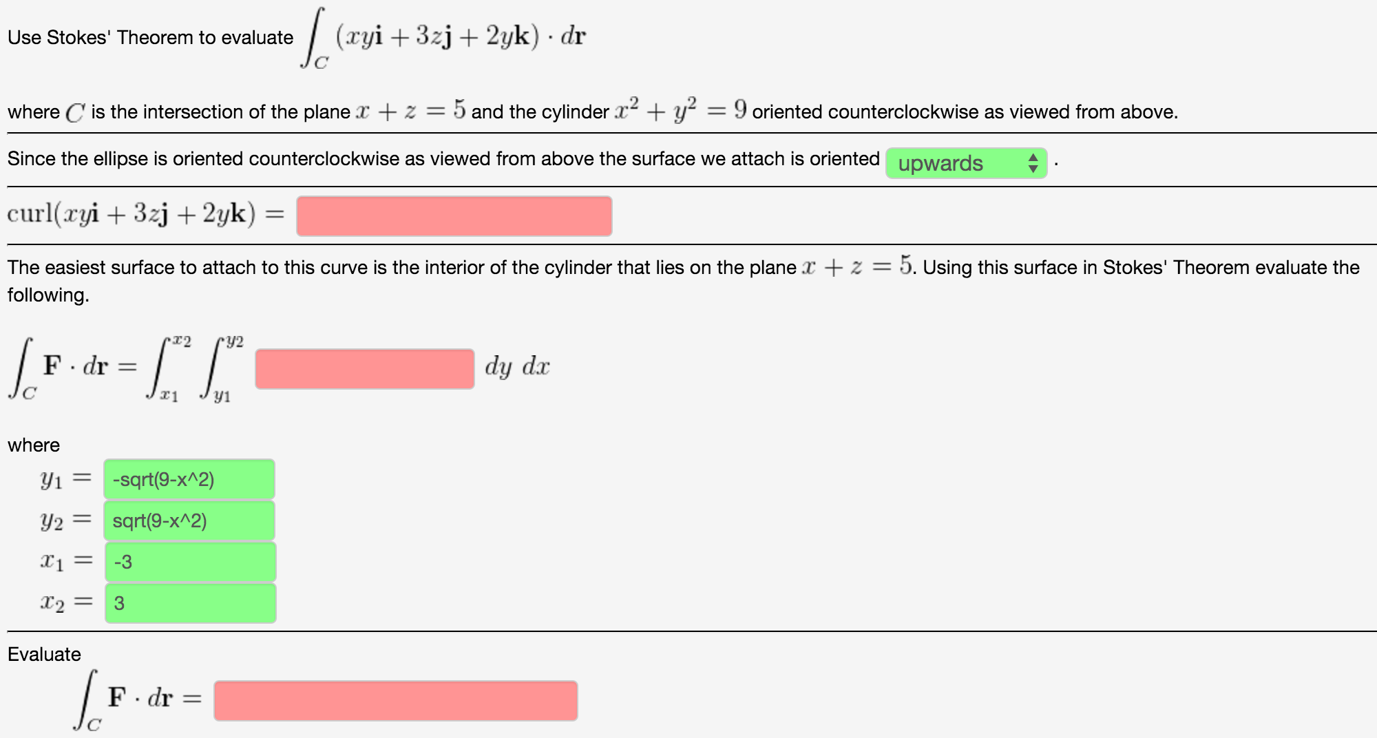 Solved: Use Stokes' Theorem To Evaluate Integral (xyi + 3z... | Chegg.com Solved: Use Stokes' Theorem To Evaluate Integral (xyi + 3z... | Chegg.com