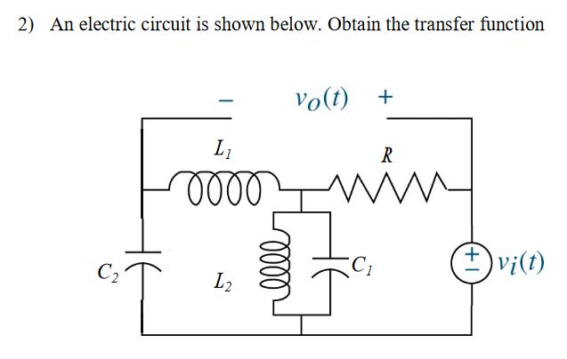 Solved 2) An electric circuit is shown below. Obtain the | Chegg.com