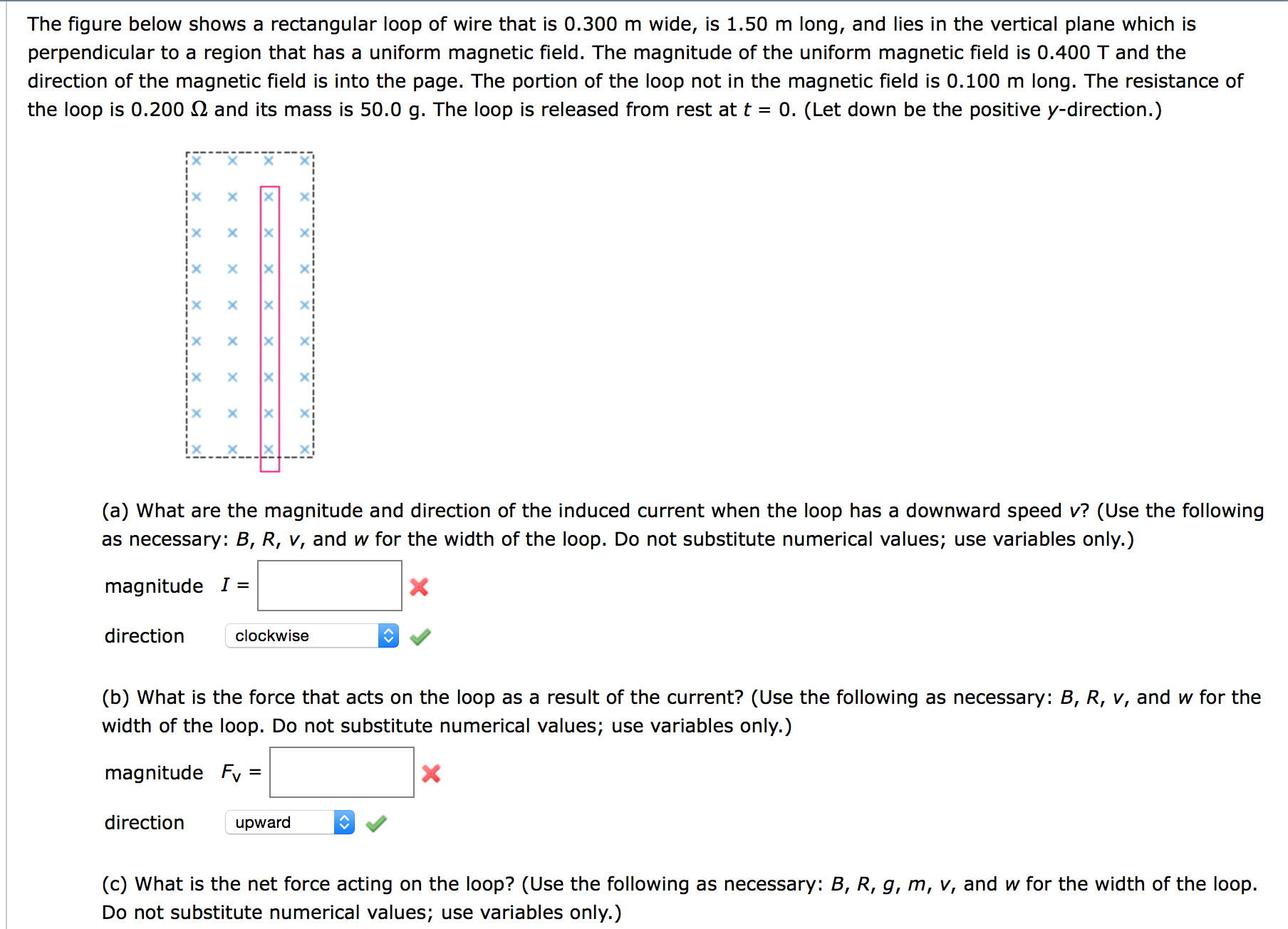 Solved The figure below shows a rectangular loop of wire | Chegg.com