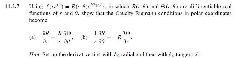 Solved Using f(re^I theta) = R(r, theta)e^I Theta (r, | Chegg.com