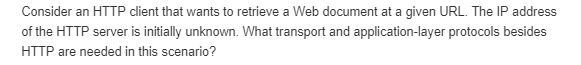 Solved Consider an HTTP client that wants to retrieve a Web | Chegg.com