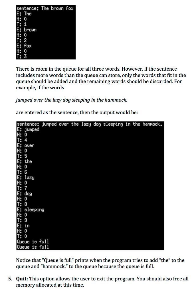 Solved Build your own word queue In this assignment, you're | Chegg.com