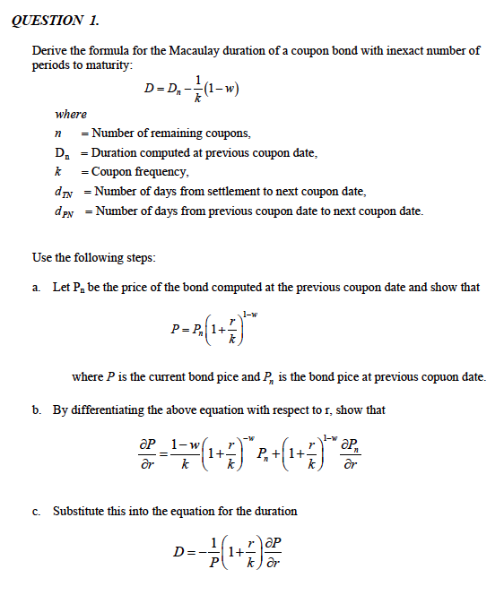 Macaulay Duration Bond