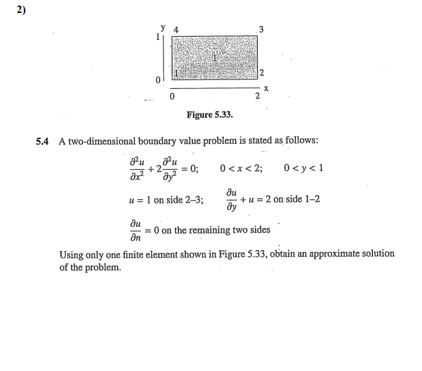Solved 2) 2 Figure 5.33. 5.4 A two-dimensional boundary | Chegg.com