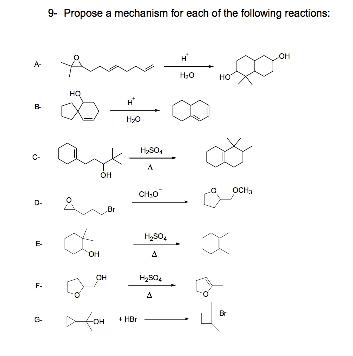 Solved Propose a mechanism for each of the following | Chegg.com