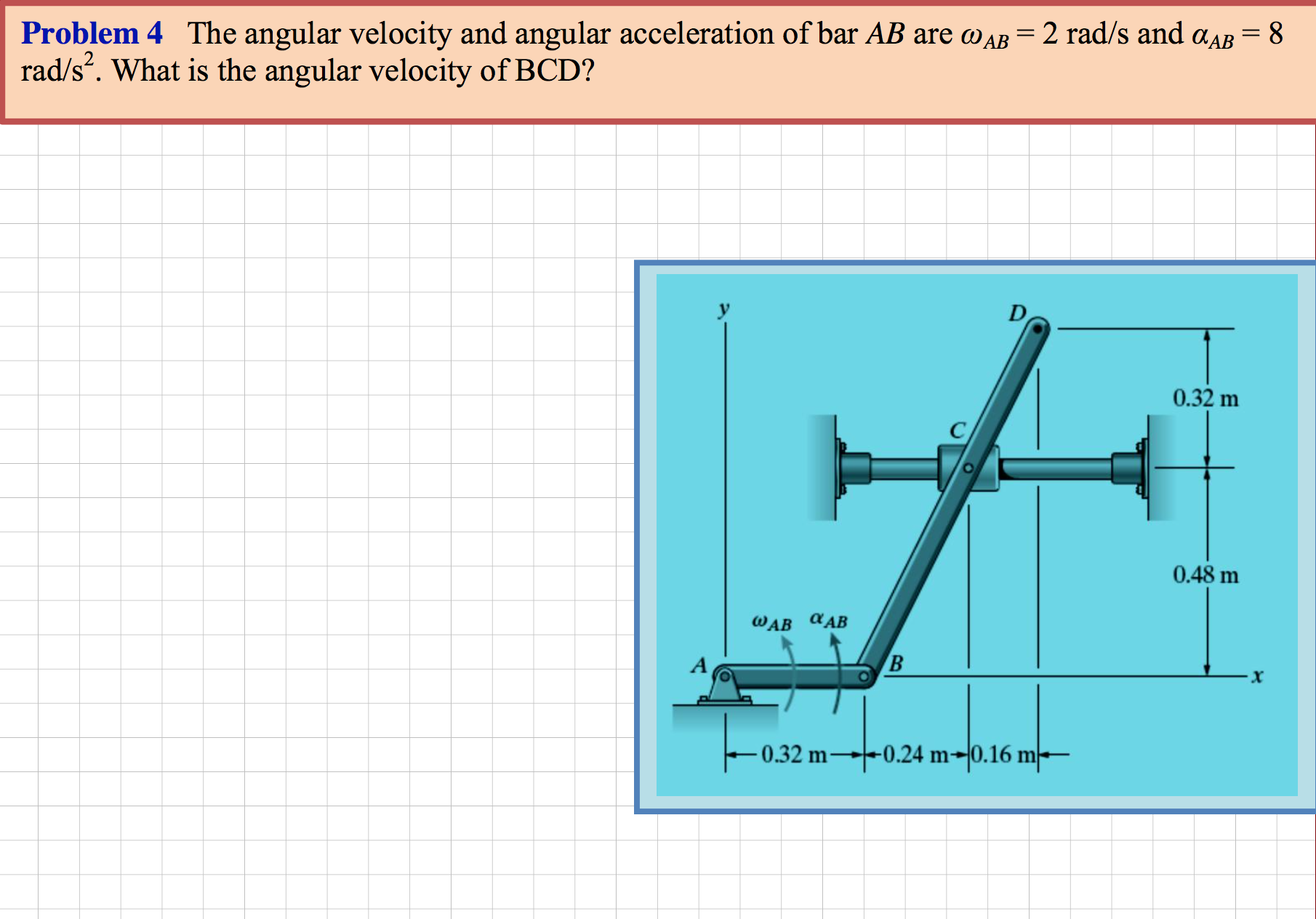 Solved Problem 4 The angular velocity and angular | Chegg.com