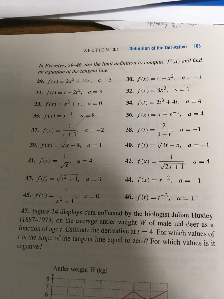 Solved Exercises 29-46. use the limit definition to compute | Chegg.com