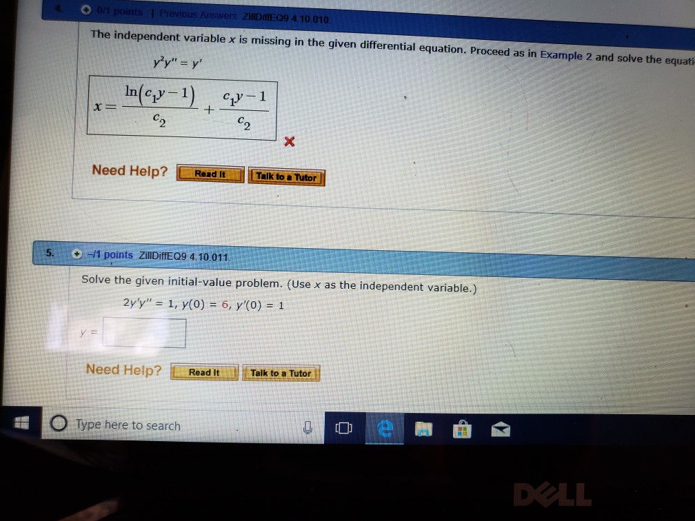 Solved The independent variable x is missing in the given | Chegg.com