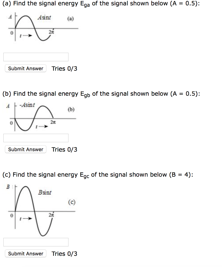 Solved (a) Find the signal energy Ega of the signal shown | Chegg.com