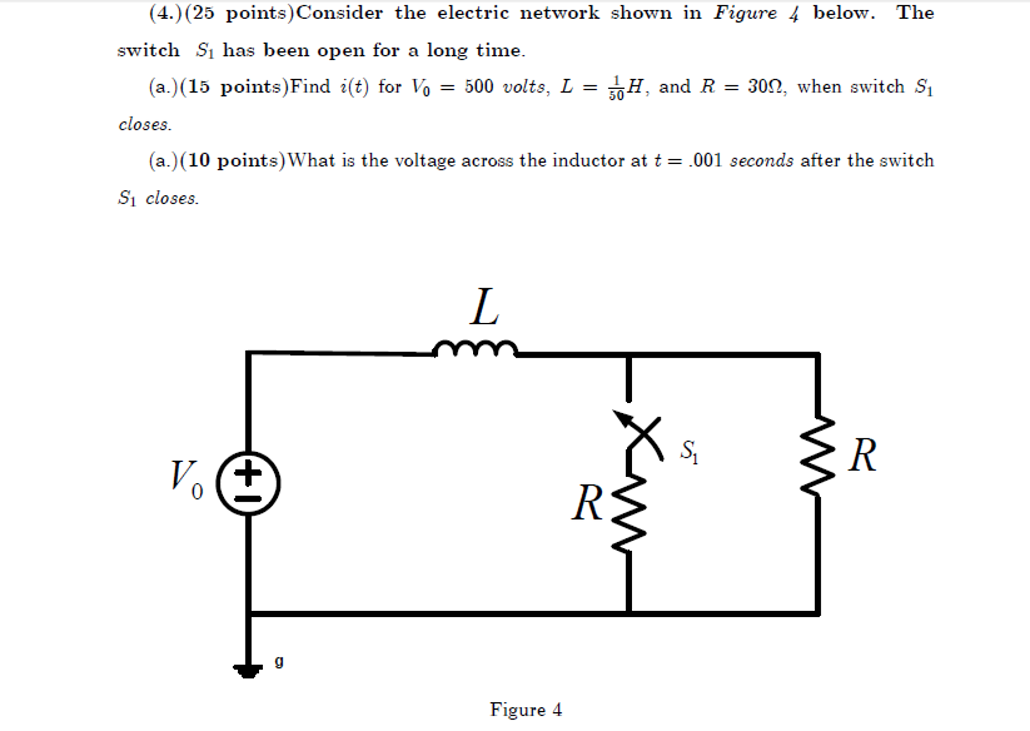 Solved Consider the electric network shown in Figure 4 | Chegg.com