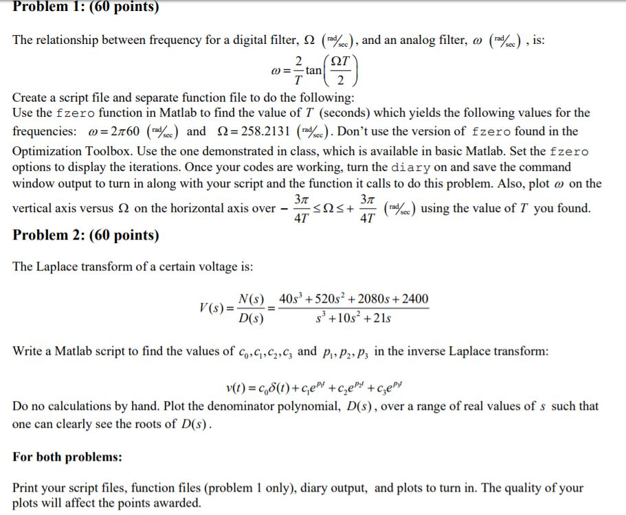 Solved The relationship between frequency for a digital | Chegg.com