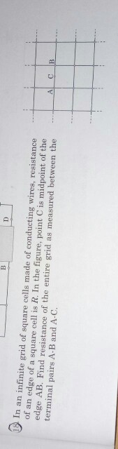 Solved BI In an infinite grid of square cells made of | Chegg.com