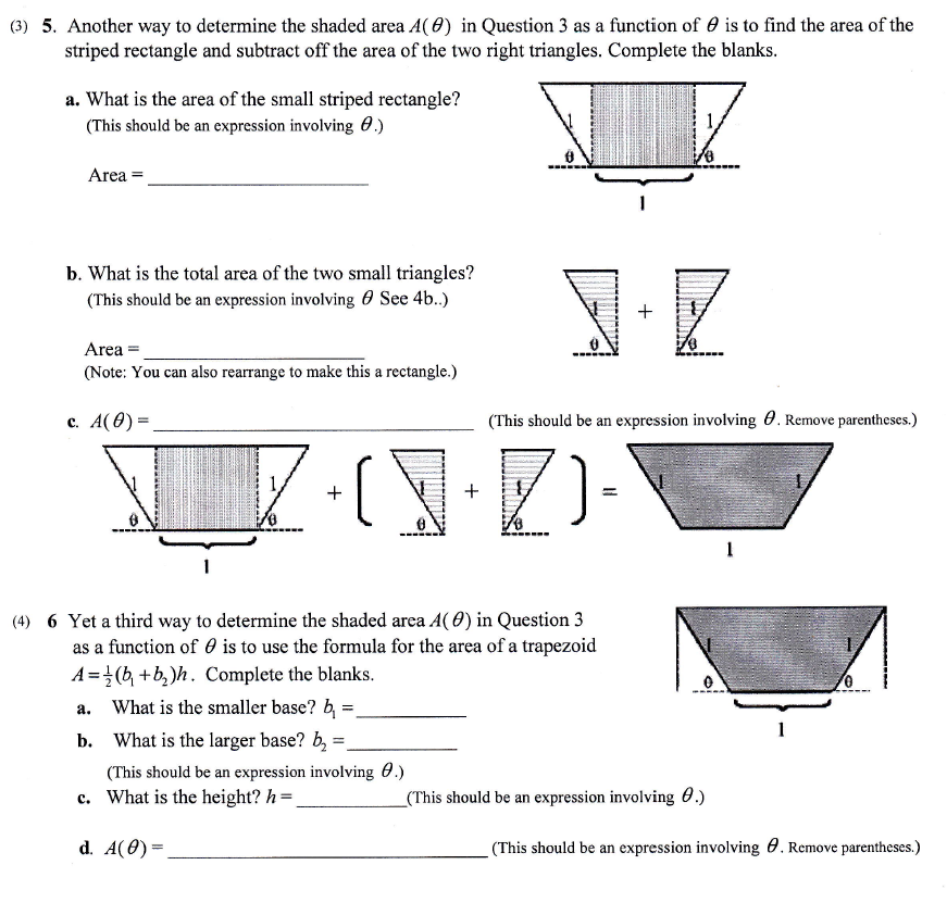Solved (3) 5. Another way to determine the shaded area A (8) | Chegg.com