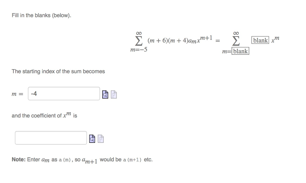 Solved Fill in the blanks (below). blankxm m-5 m-blank The | Chegg.com