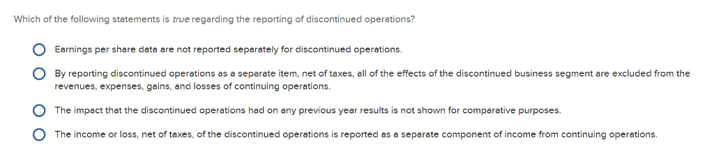 Solved Which of the following statements is true regarding | Chegg.com