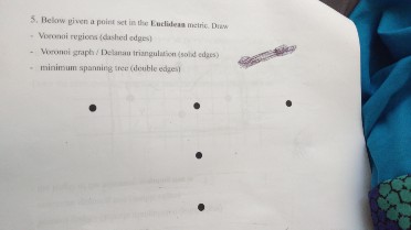 5. Below given a point set in the Euclidean metrik | Chegg.com