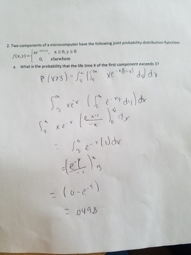 Solved 2. Two components of a microcomputer have the | Chegg.com