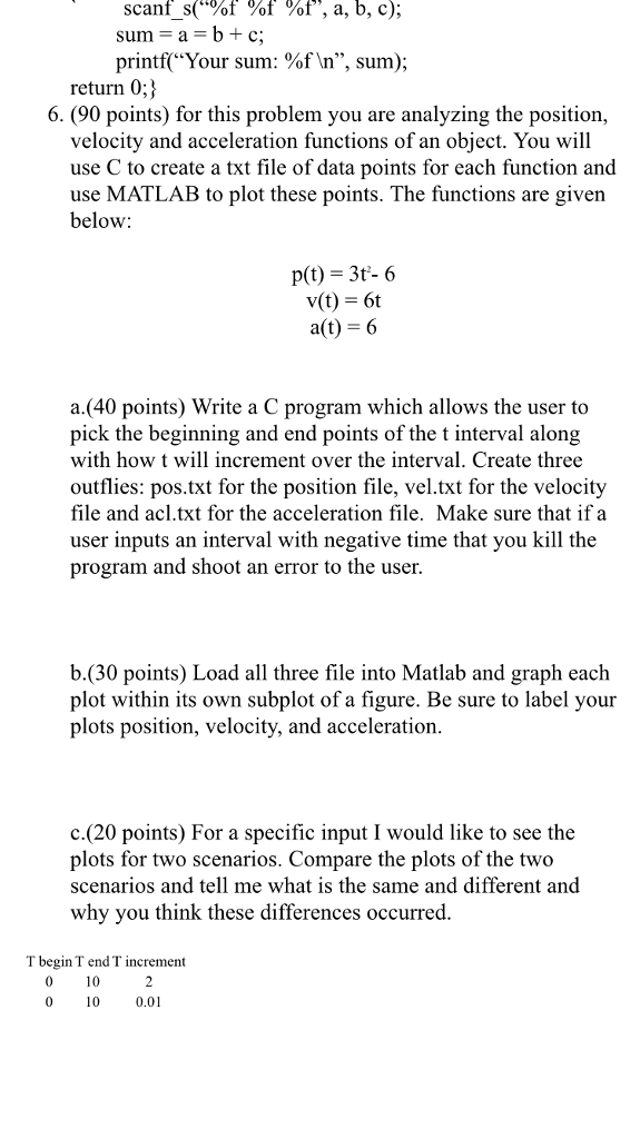 For this problem you are analyzing the position, | Chegg.com