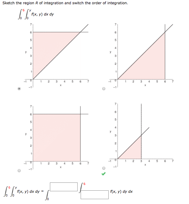 Solved Sketch the region R of integration and switch the | Chegg.com