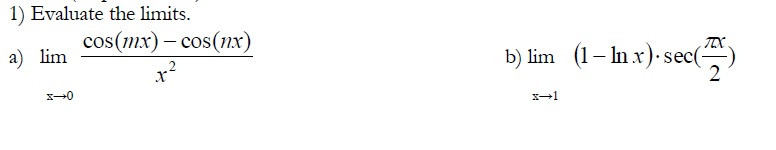 Solved Evaluate the limits a) lim x tends to 0 | Chegg.com