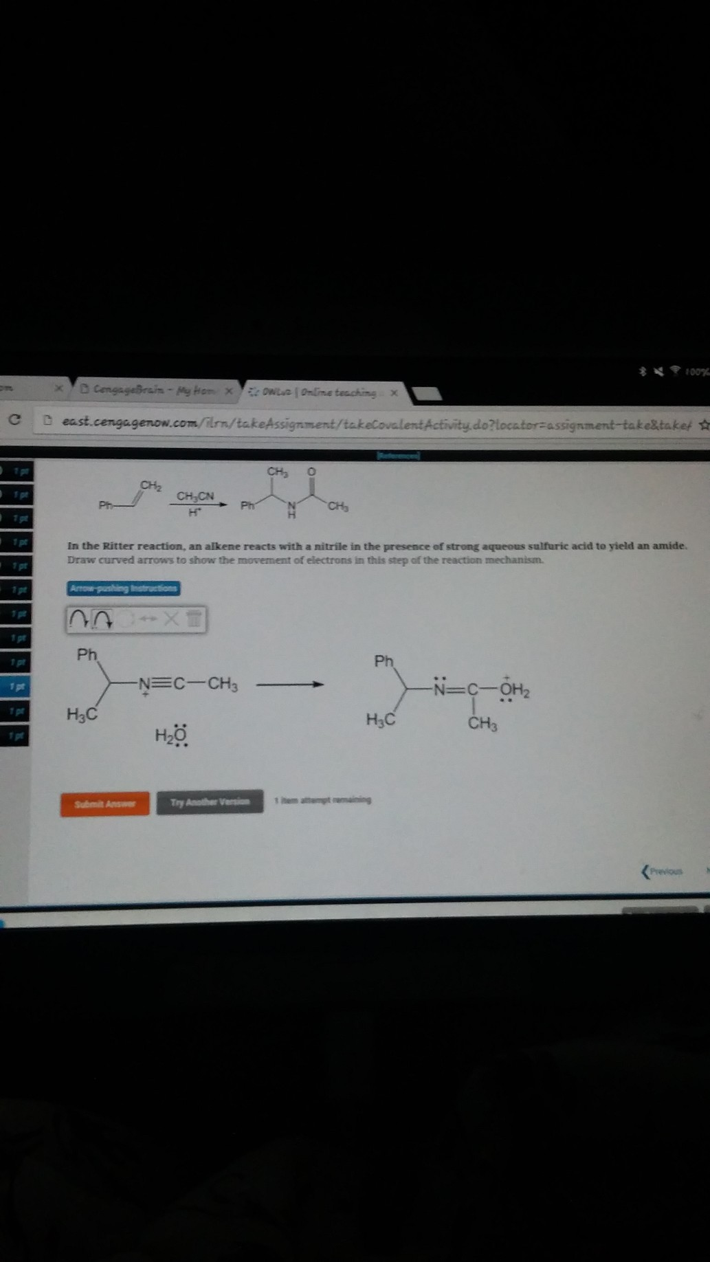 Solved In the Ritter reaction, an alkene reacts with a | Chegg.com