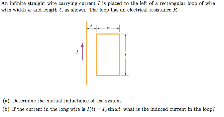Solved An infinite straight wire carrying current I is | Chegg.com