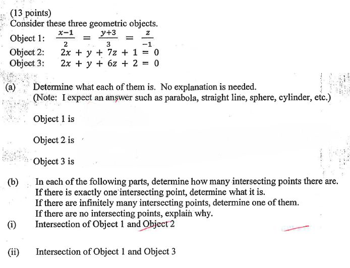 Solved (13 points) Consider these three geometric objects | Chegg.com
