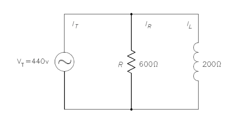 Solved A 600 ? resistor and 200 ? reactor are in parallel | Chegg.com