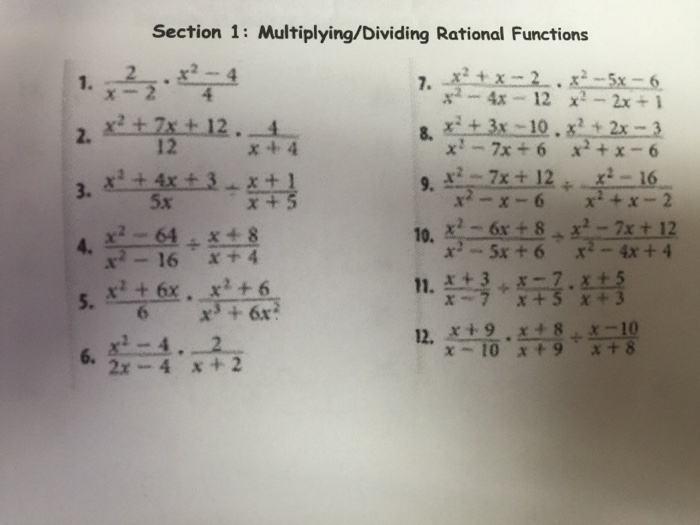 Solved Multiplying/Dividing Rational functions 2/x - 2 . x^2 | Chegg.com