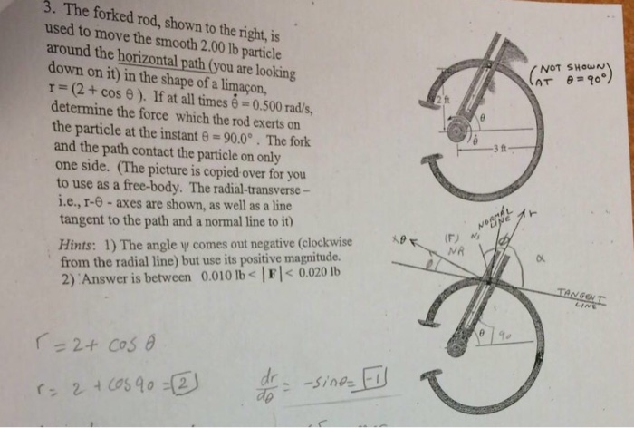 Solved The forked rod, shown to the right, is used to move | Chegg.com
