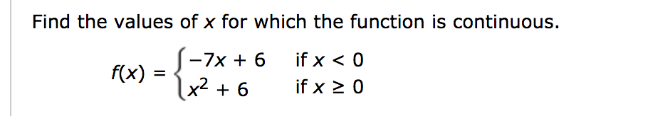 Solved Find the values of x for which the function is | Chegg.com