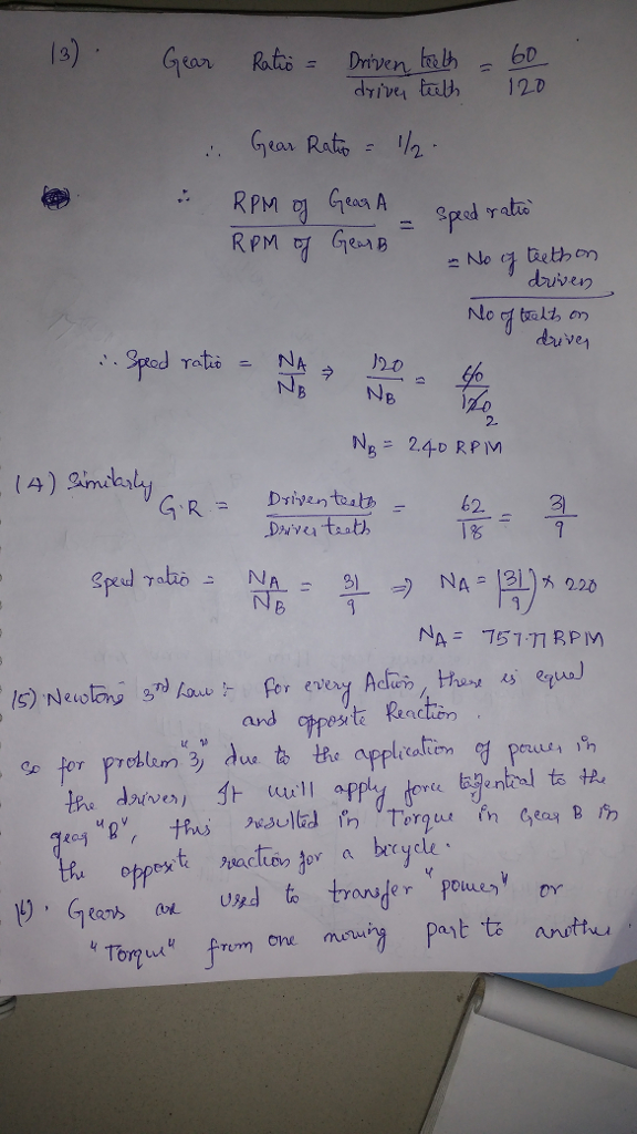 Solved What is the gear ratio of the below problem and find | Chegg.com