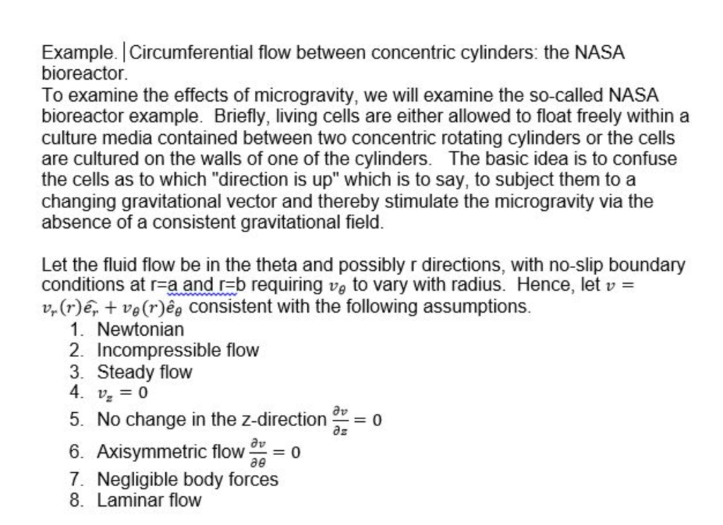 Solved Example. |Circumferential flow between concentric | Chegg.com