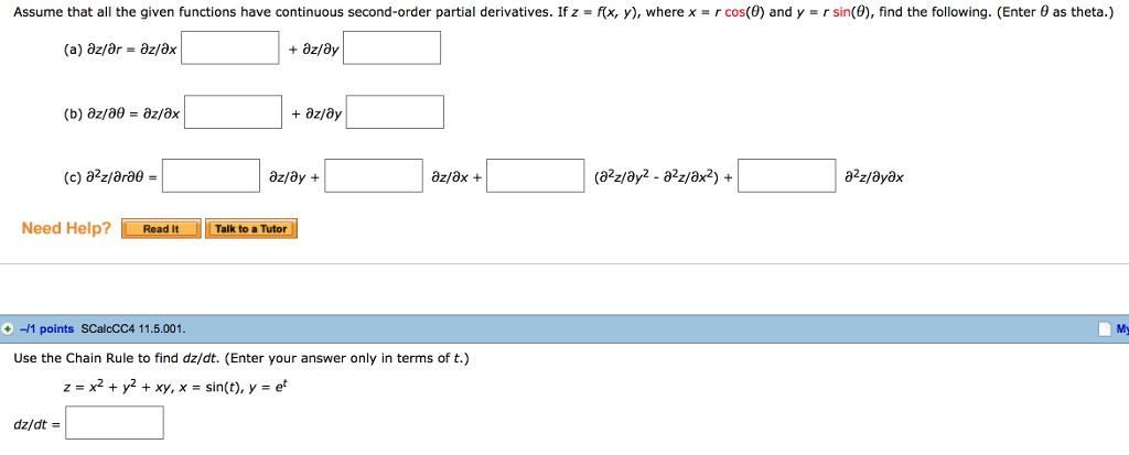 Solved Assume that all the given functions have continuous | Chegg.com