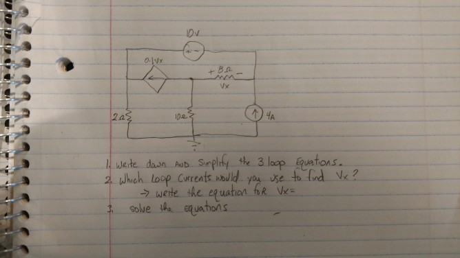 Solved Write down and simplify the 3 loop equations. | Chegg.com