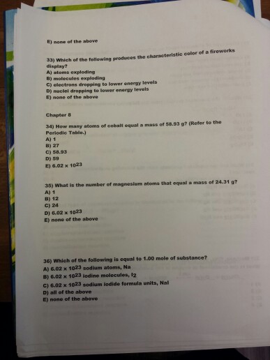 Solved B) so32- E) none of the above 21) What is the | Chegg.com