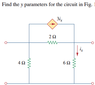 Solved Find the y parameters for the circuit in Fig. | Chegg.com