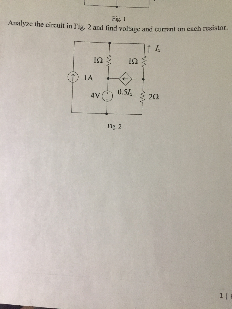 Solved Analyze the circuit in Fig. 2 and find voltage and | Chegg.com